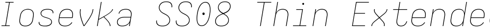 Iosevka SS08 Thin Extended - 字体小镇