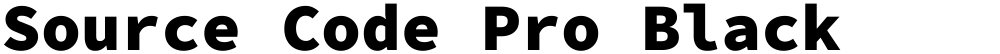 Source Code Pro Black 字体小镇 4689
