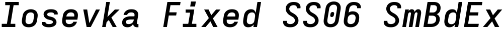 Iosevka Fixed SS06 SmBdExObl - 字体小镇