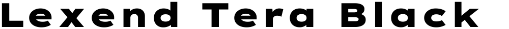 Lexend Tera Black - 字体小镇