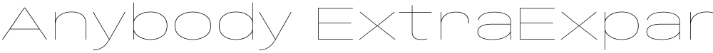 Anybody ExtraExpanded Thin - 字体小镇