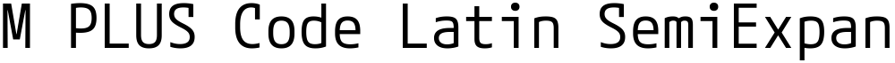 M PLUS Code Latin SemiExpanded - 字体小镇