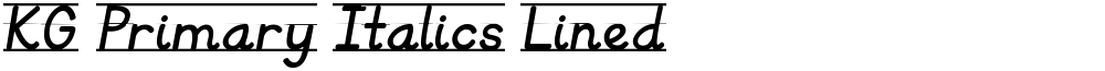 KG Primary Italics Lined - 字体小镇