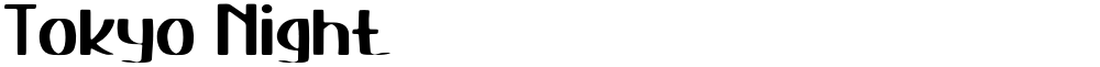 Tokyo Night - 字体小镇