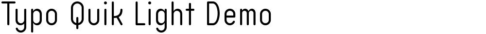 Typo Quik Light Demo - 字体小镇